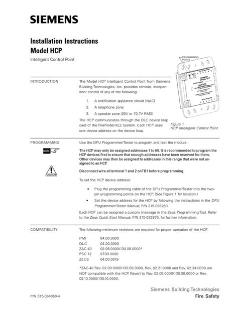 Installation Instructions Model Hcp Intelligent Control Point Pdf Telephone Electrical Wiring