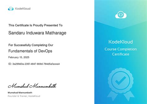 Fundamentals Of Devops Certificate Kodekloud