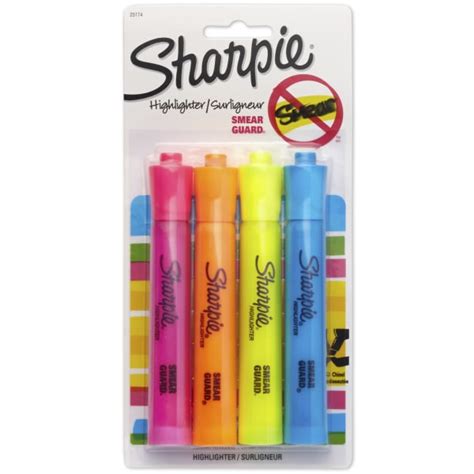 Sharpie® Accent® Highlighters Assorted Colors Pack Of 4 Zerbee