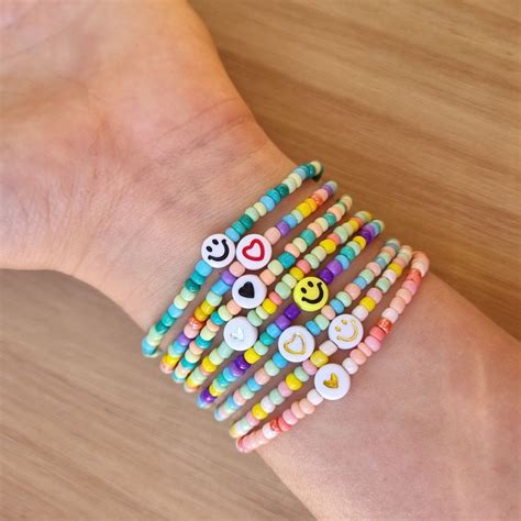 Cute Seed Bead Friendship Bracelets With Mystery Symbol Bead Etsy