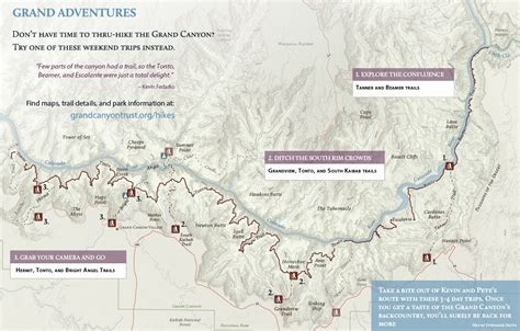 Navigating The Grand Canyon A Grand Canyon South Rim Attractions Map