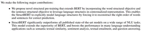 structbert incorporating language structures into pre training for