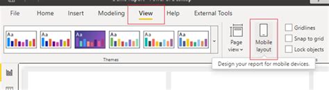 Power BI Layout Mobile