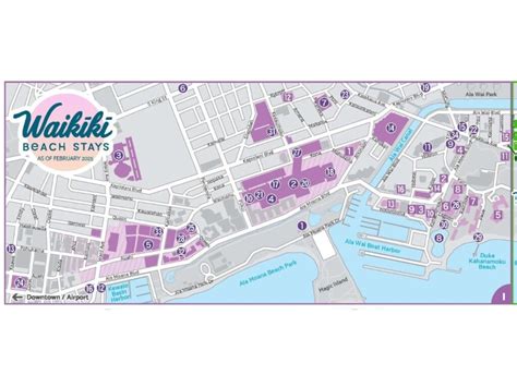 Waikiki Map Points Of Interest Map