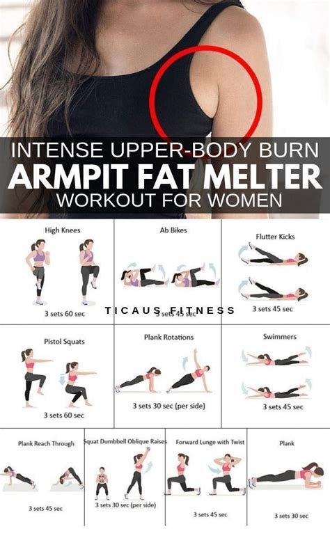 Underarm Exercises For Women Workouts For Armpits Underarm Fat