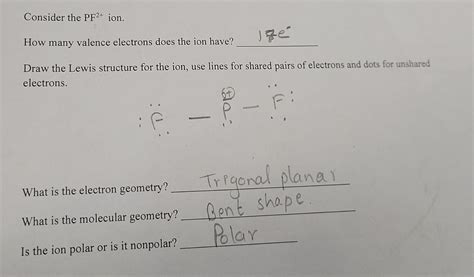 Solved Consider The Pf2 Ion How Many Valence Electrons