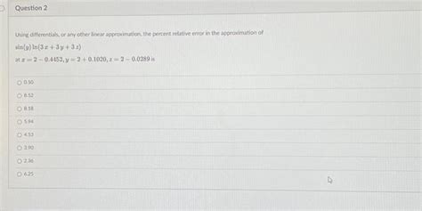 Solved Using Differentials Or Any Other Linear