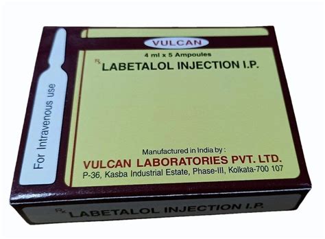 4ml Labetalol Injection Ip 5 Mg At Best Price In Kolkata Id 2854248197548