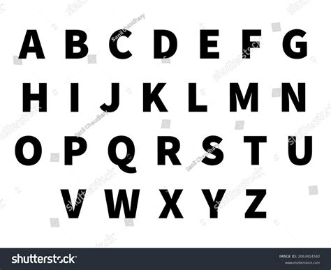 흑백 알파벳검은 필체와 흰색 배경의 알파벳 스톡 일러스트 2063414582 Shutterstock