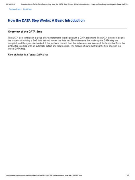 Introduction To Data Step Processing How The Data Step Works A Basic Introduction Step By