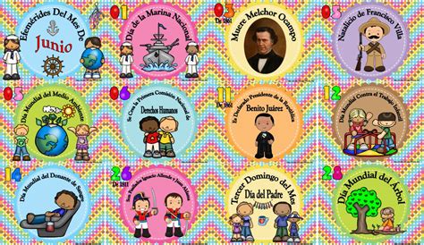 Fabulosos Y Lindos Diseños De Las Efemérides Del Mes De Junio