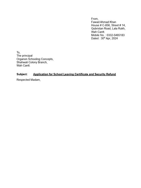 School Leaving Certificate Pdf