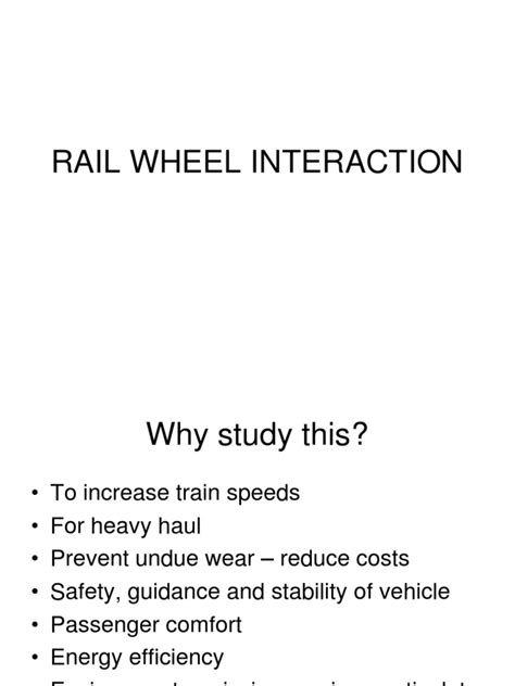 Rail Wheel Interaction 02 Pdf Friction Wear