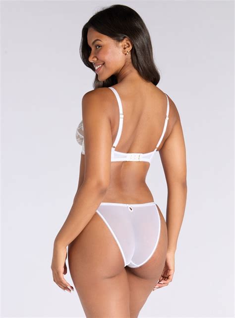 Gracie Sheer Lace Balconette Bra White Boux Avenue Uk