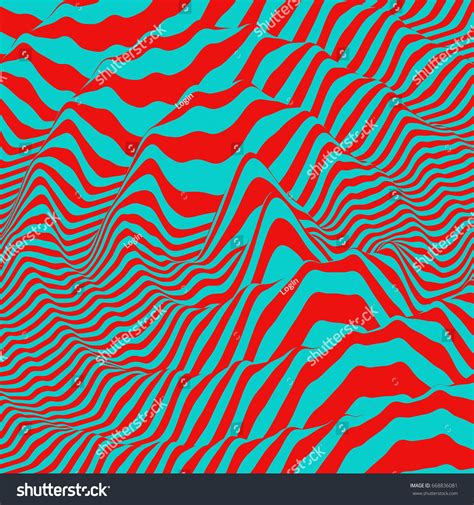 Waveform Background Dynamic Visual Effect Surface Stock Vector Royalty