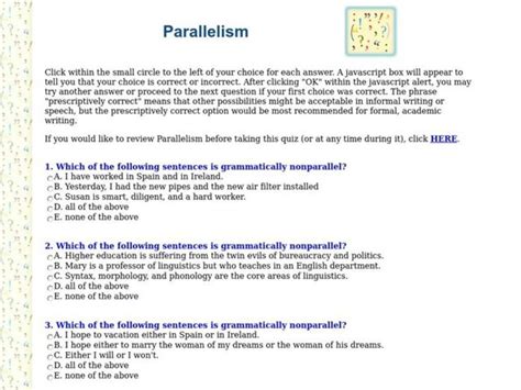 Parallelism Interactive For 6th 7th Grade Lesson Planet