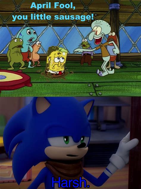Sonic Says Squidward Is Being Harsh By Maxgoudiss On Deviantart