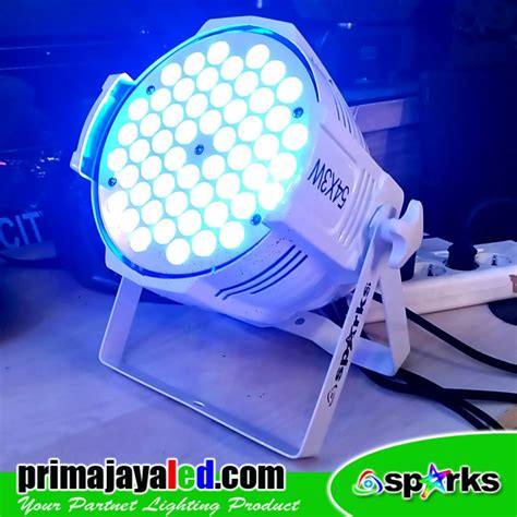 Lampu Par LED 54 Fullcolor Body Putih Prima Jaya LED