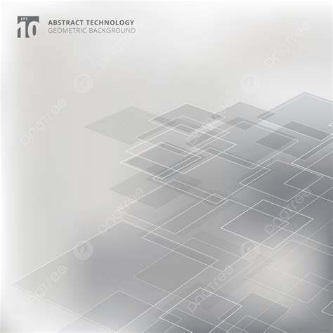 Abstract Geometric Squares Shape Pattern Perspective Technology Gray