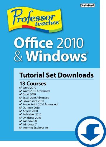 Professor Teaches Office 2010 And Windows Tutorial Set Download