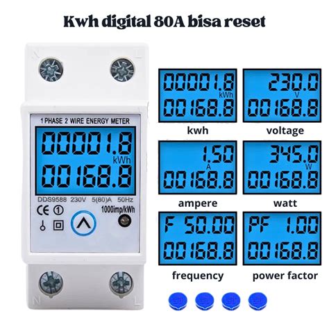 Jual Kwh Meter Digital 1 Phase Alat Pengukur Listrik Voltmeter Watt