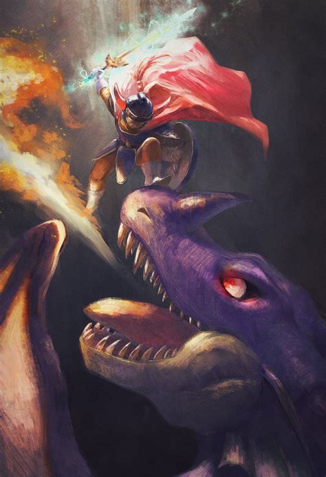 Hero And Dragon Lord Dragon Quest And 1 More Drawn By Yuza Danbooru