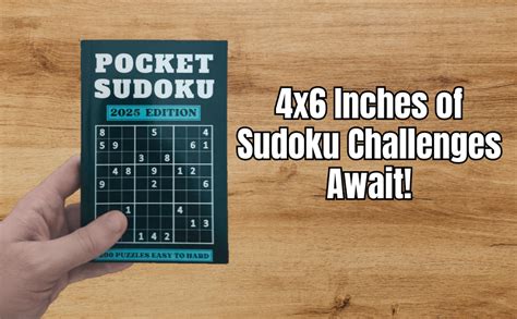 Pocket Sudoku Compact And Travel Friendly Puzzle Book Only 4 X 6