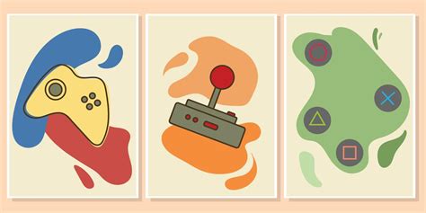 Wall Art Theme Game Joystick 11847333 Vector Art At Vecteezy