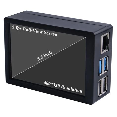 52pi 35 Inch Resistive Touch Screen W Abs Case For Raspberry Pi 4b Robotshop