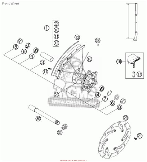 Ktm 125 Sxs Europe 2002 Front Wheel Buy Original Front Wheel Spares
