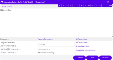overriding data flow parameters in data flow instance job