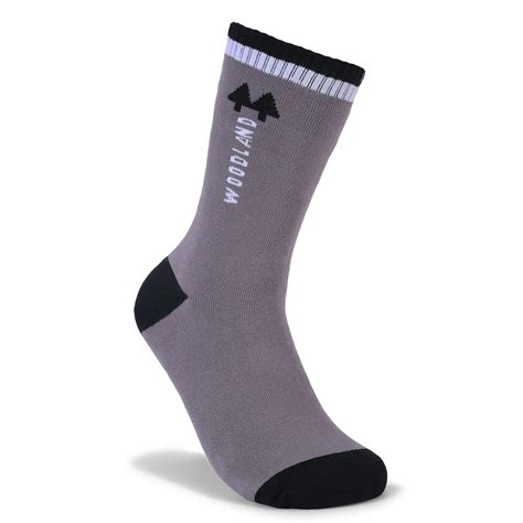 Grey Crew Socks Woodland