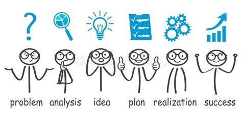 Problem Solving Process Template With Five Steps Stock Vector Illustration Of Option Path