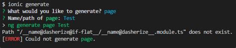 Error Could Not Generate Page · Issue 3433 · Ionic Teamionic Cli · Github