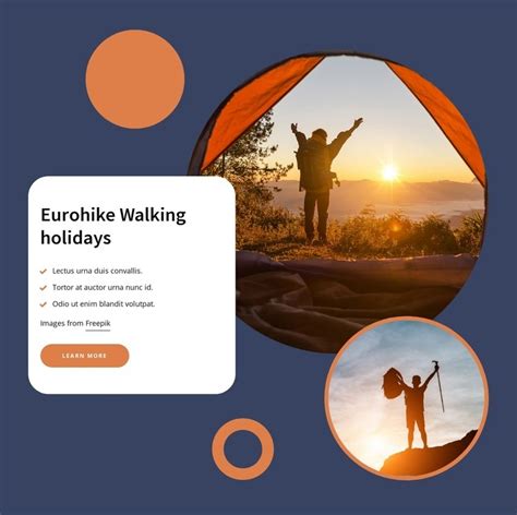 Eurohike Walking Holidays Elementor Template Alternative By Nicepage
