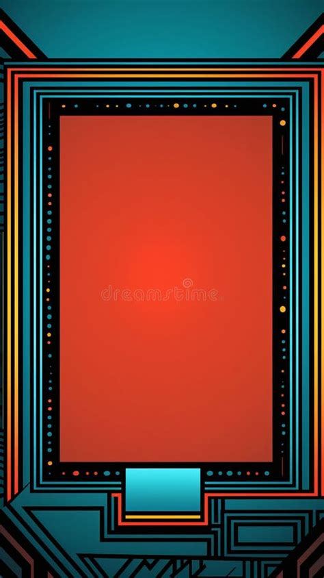 An Electronic Circuit Board With A Red Square In The Center Stock