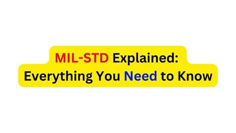 Mil Std Explained Everything You Need To Know