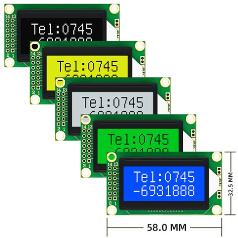 Factory A Character LCD Screen V Blue And Yellow HJ ZFA Dot Matrix Character COB