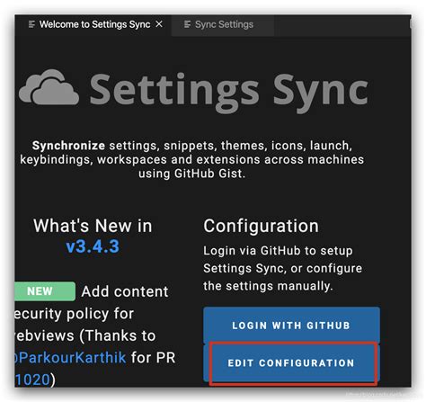 Vs Code设置同步 Settings Synccode Settings Sync Csdn博客