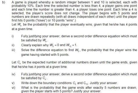 a game is played whereby a random integer between 1