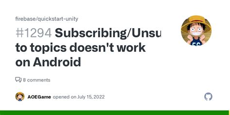 subscribing unsubscribing to topics doesn t work on android · issue