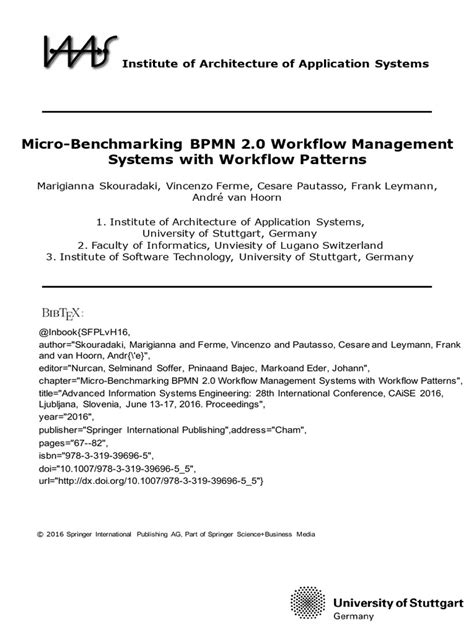 Inproc 2016 05 Benchmarking Bpmn Wfms Pdf Databases Benchmarking