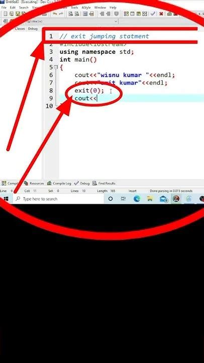Exit Jumpping Statement Coding Class C Language Kaise Sikhe Basic