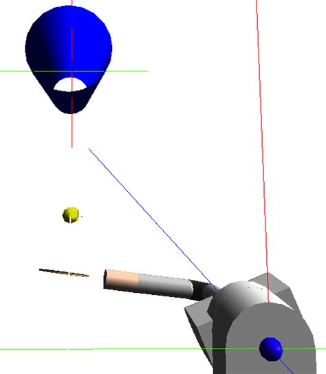 Top View Of The Setup Of Robot Tetherball The Ball Is Hung From The