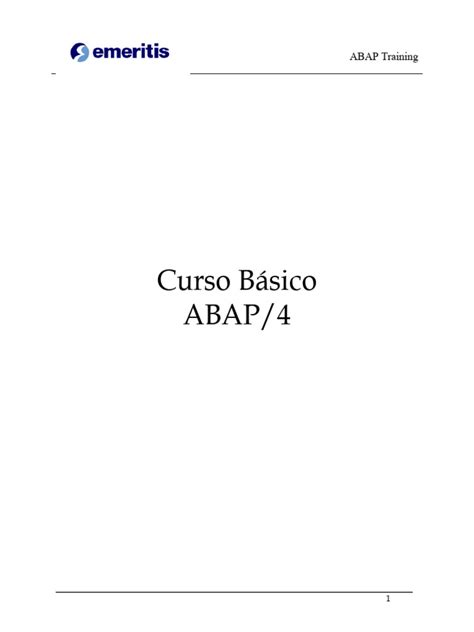 01 curso basico abap pdf informação ambiente natural