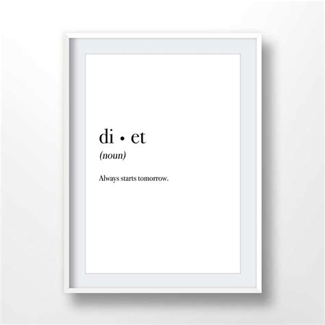 Diet Definition Contemporary Wall Art Instant Download