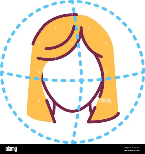Identification Face Color Line Icon Id And Verifying Biometric Security Element Deep Face