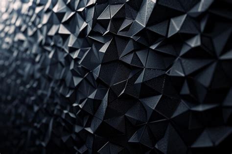 Black 3d Triangular Extruded Surface Premium Ai Generated Image