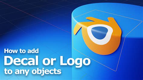 Add 3D Shape Decal Logo Sticker In Blender Tutorials Tips And Tricks