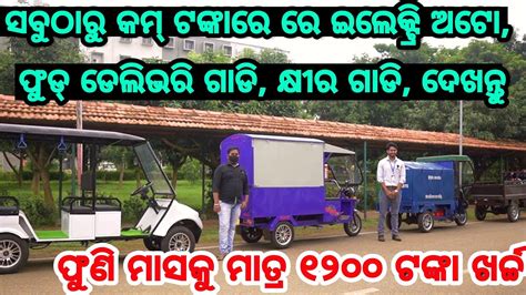 First Time In Odisha Best Electric Auto Ricksha Food Delivery Van Milk Van From Sky Rider